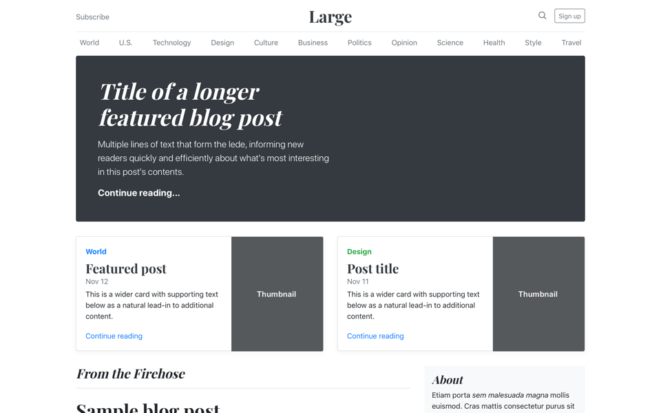 Examples Bootstrap 4 RTL